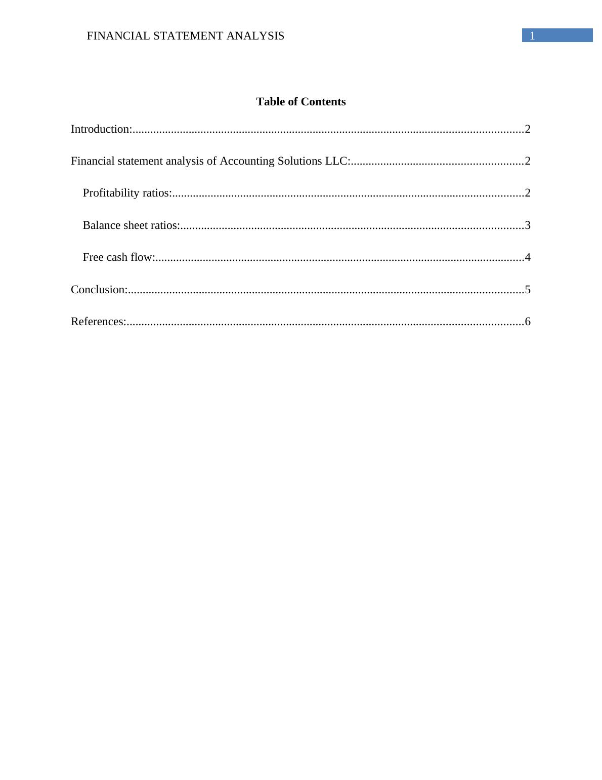 Financial Statement Analysis