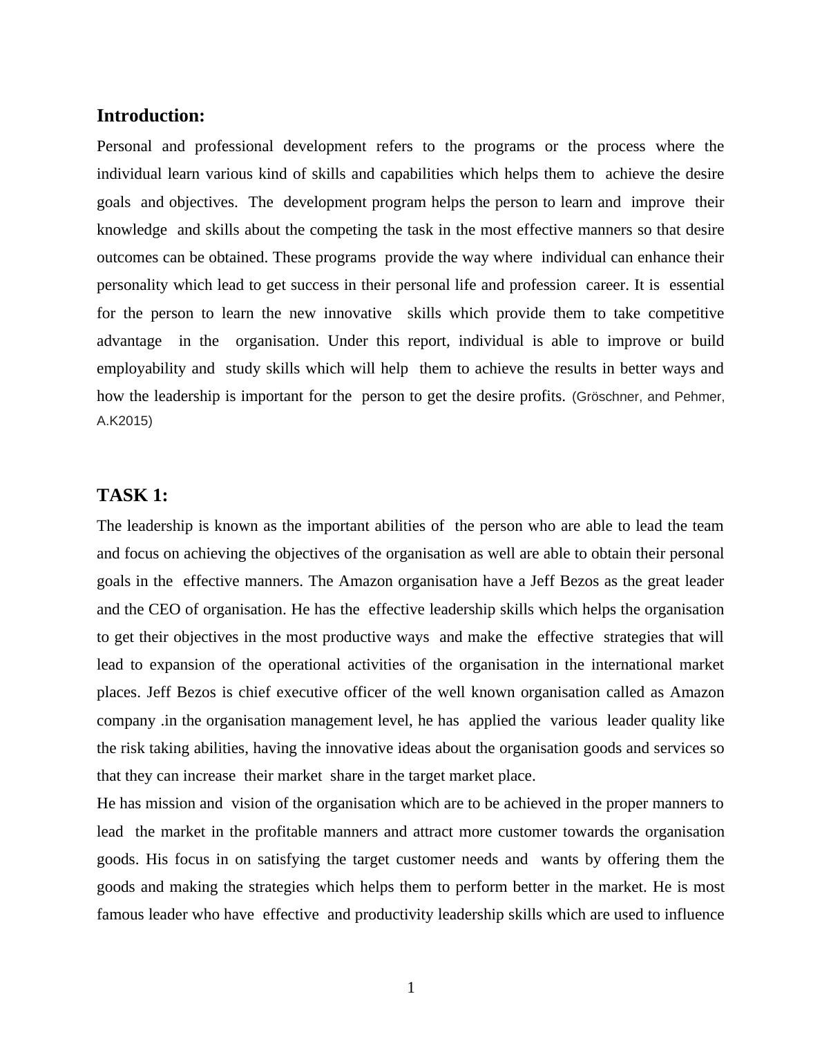 Personal and Professional Development | Desklib