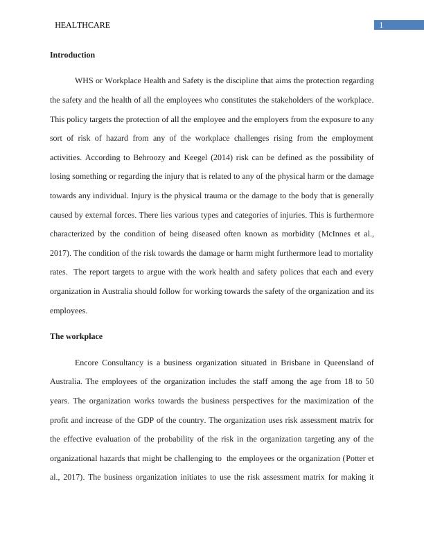 PUBH6002: Global and Environmental Health WHS Report