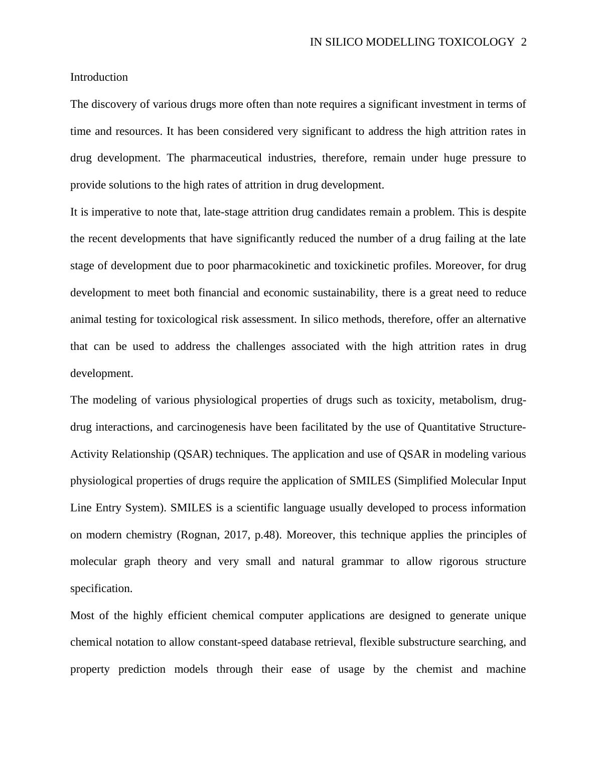 In Silico Modeling Toxicology for Drug Development