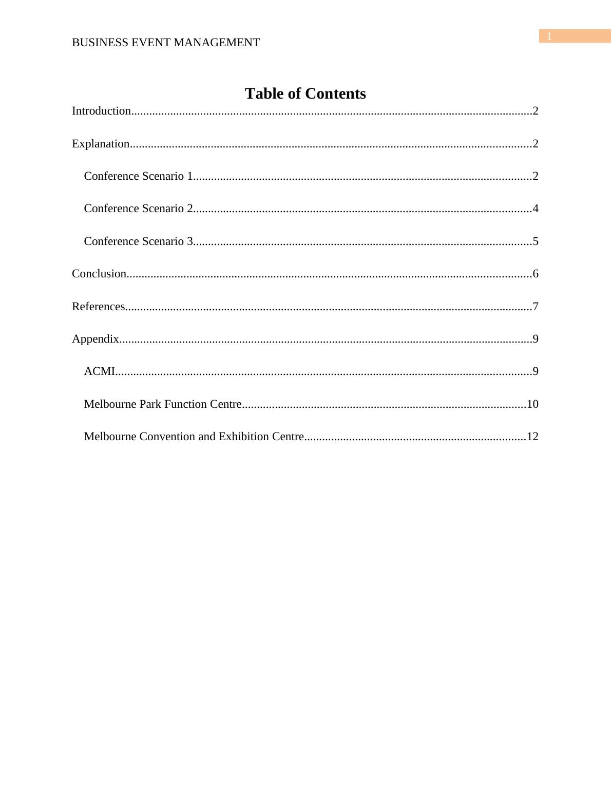Business Event Management Report: Conference Venue Analysis