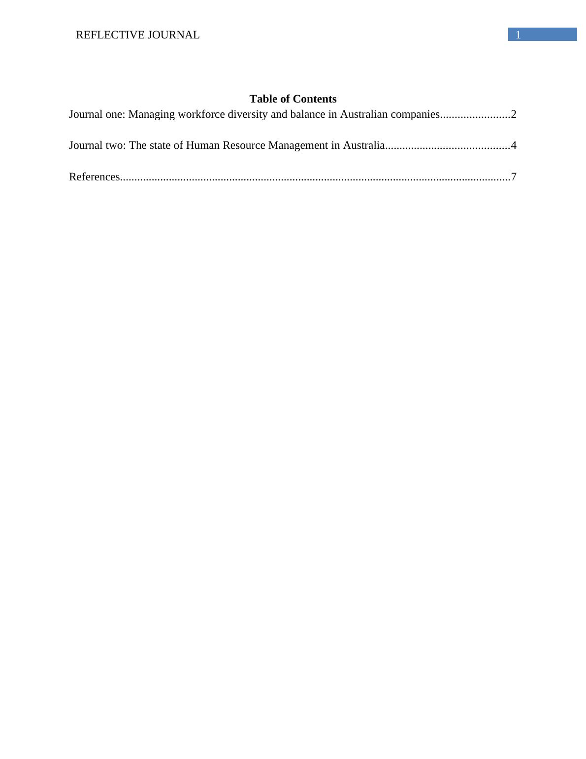 Reflective Journal: Australian HRM and Work-Life Balance