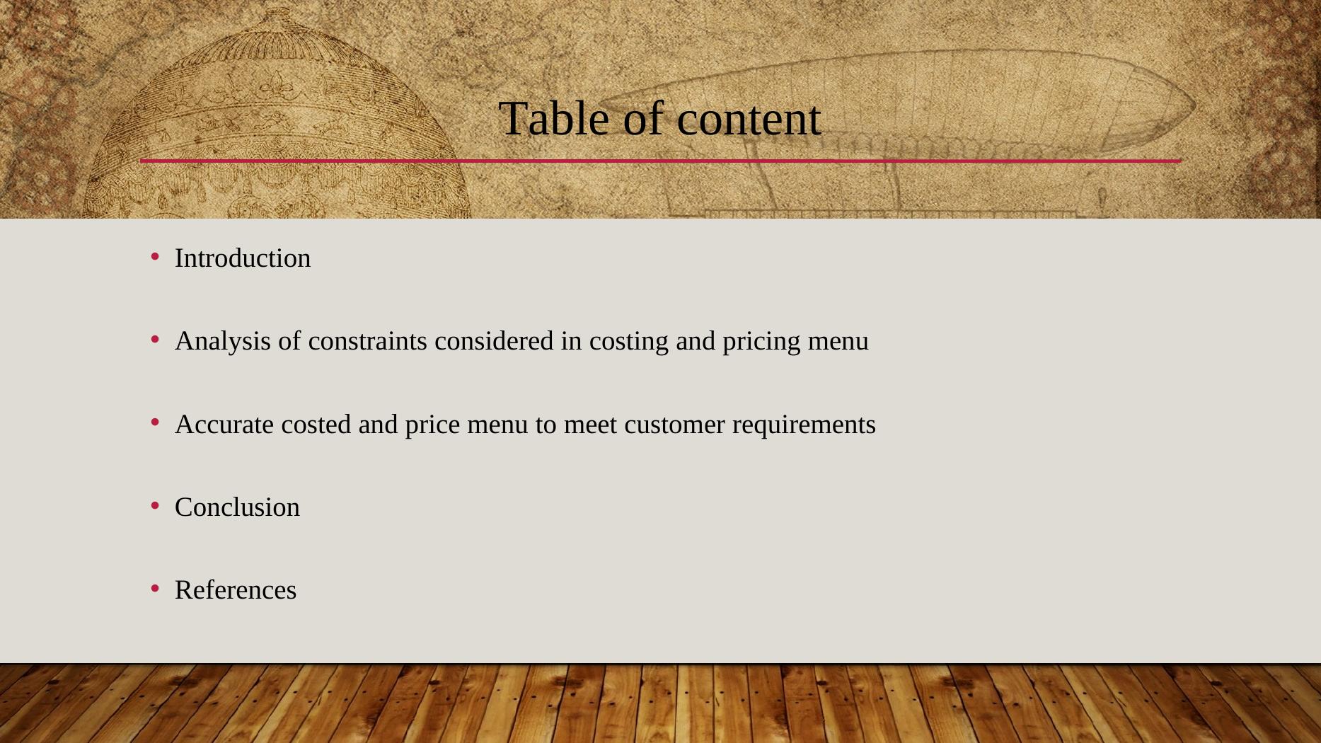 Business Development: Menu Planning, Design, and Analysis