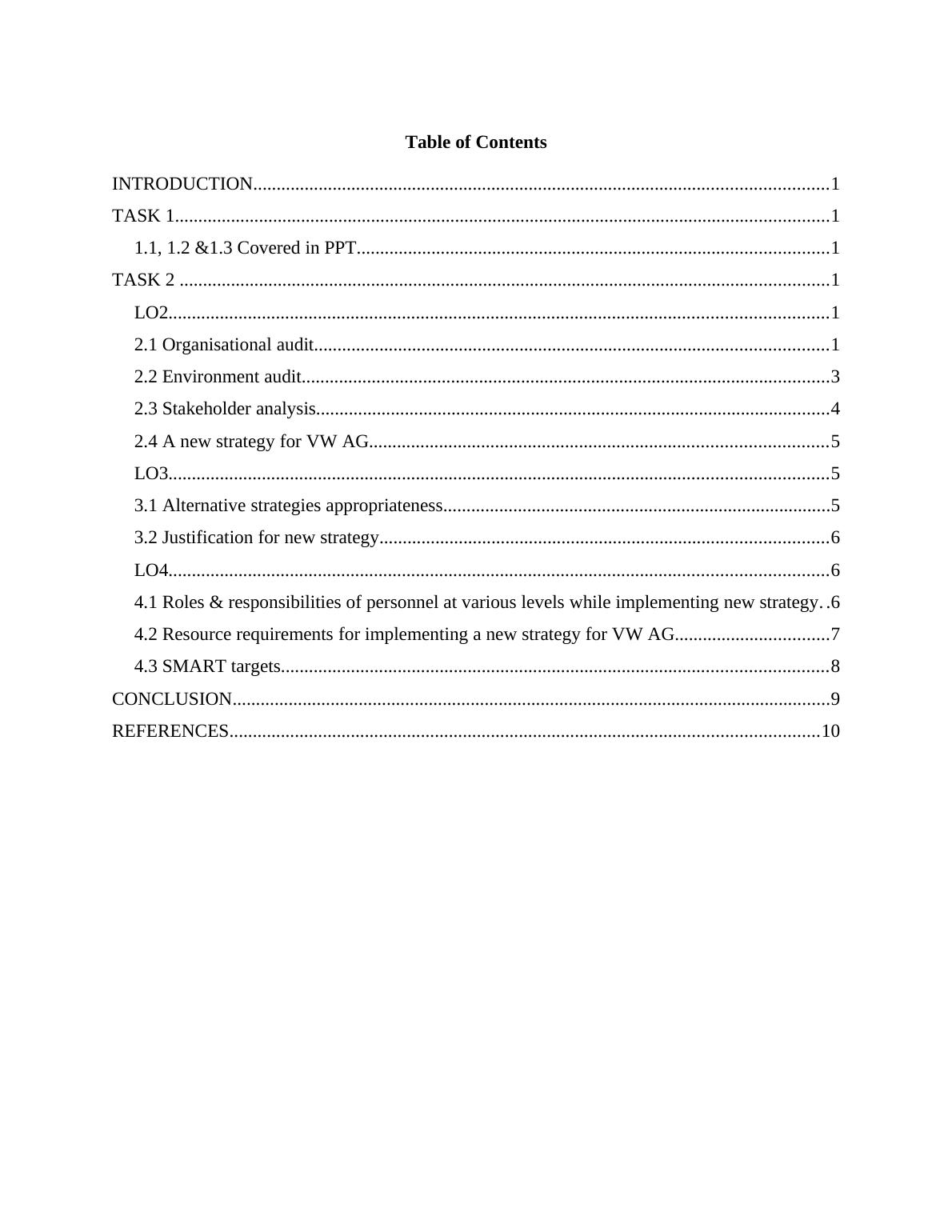 Strategic Positioning and Strategy Development for VW AG