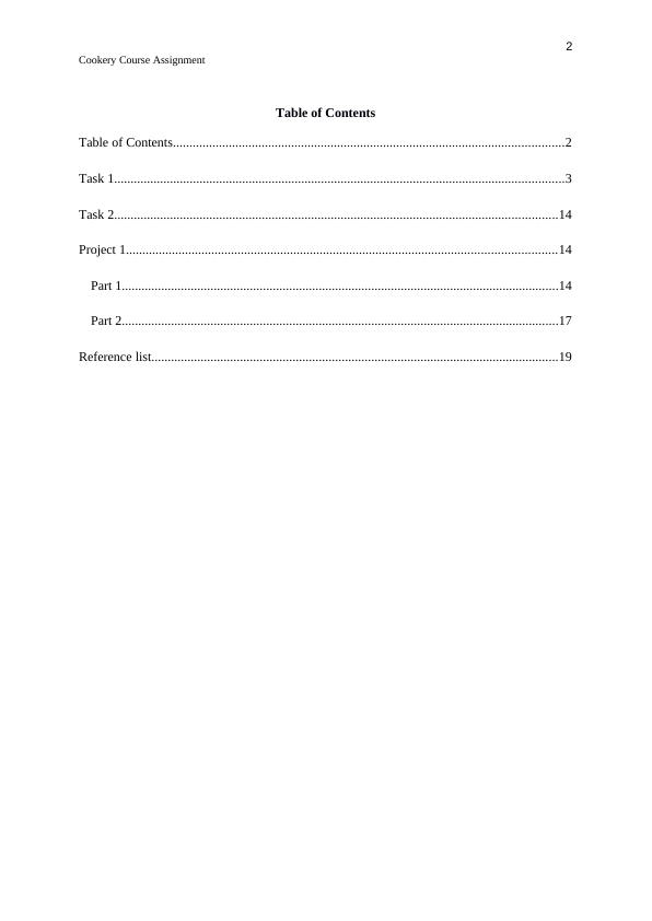 Cookery Course Assignment 2022