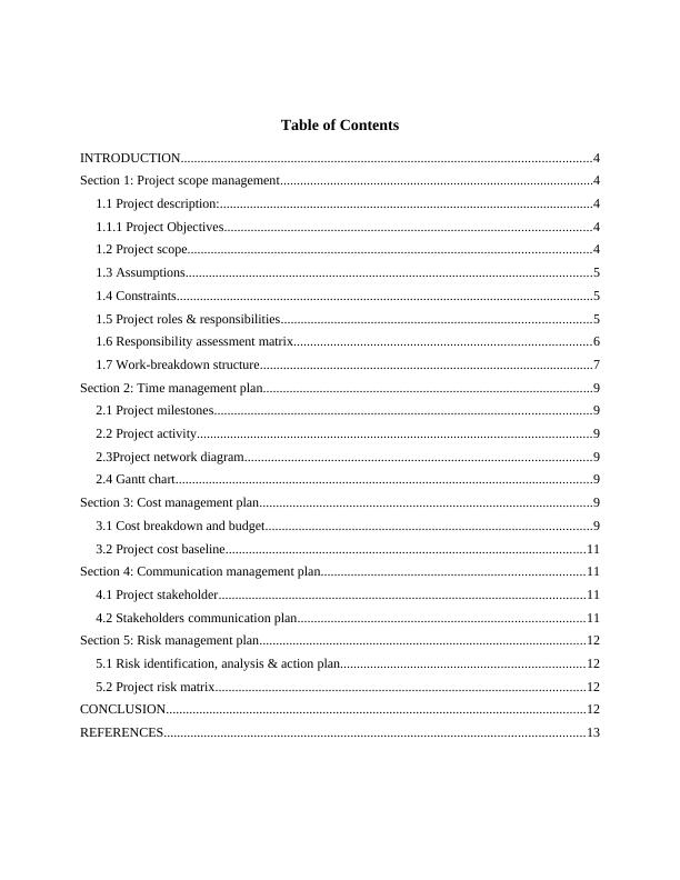 Project Plan for Bloomsbury Graduation Ceremony, LSBM204