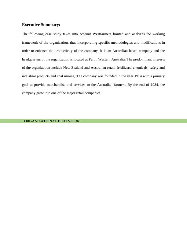 Case Study: Organizational Behaviour and Project Management