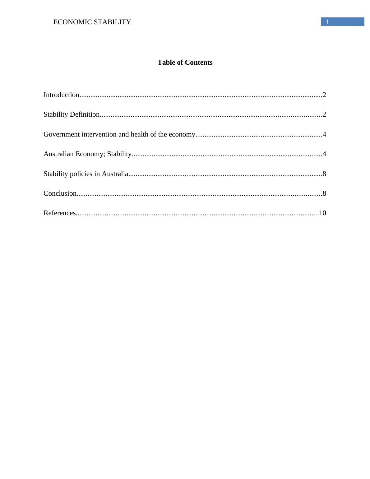 [UNLOCK] Australian Economic Stability Analysis