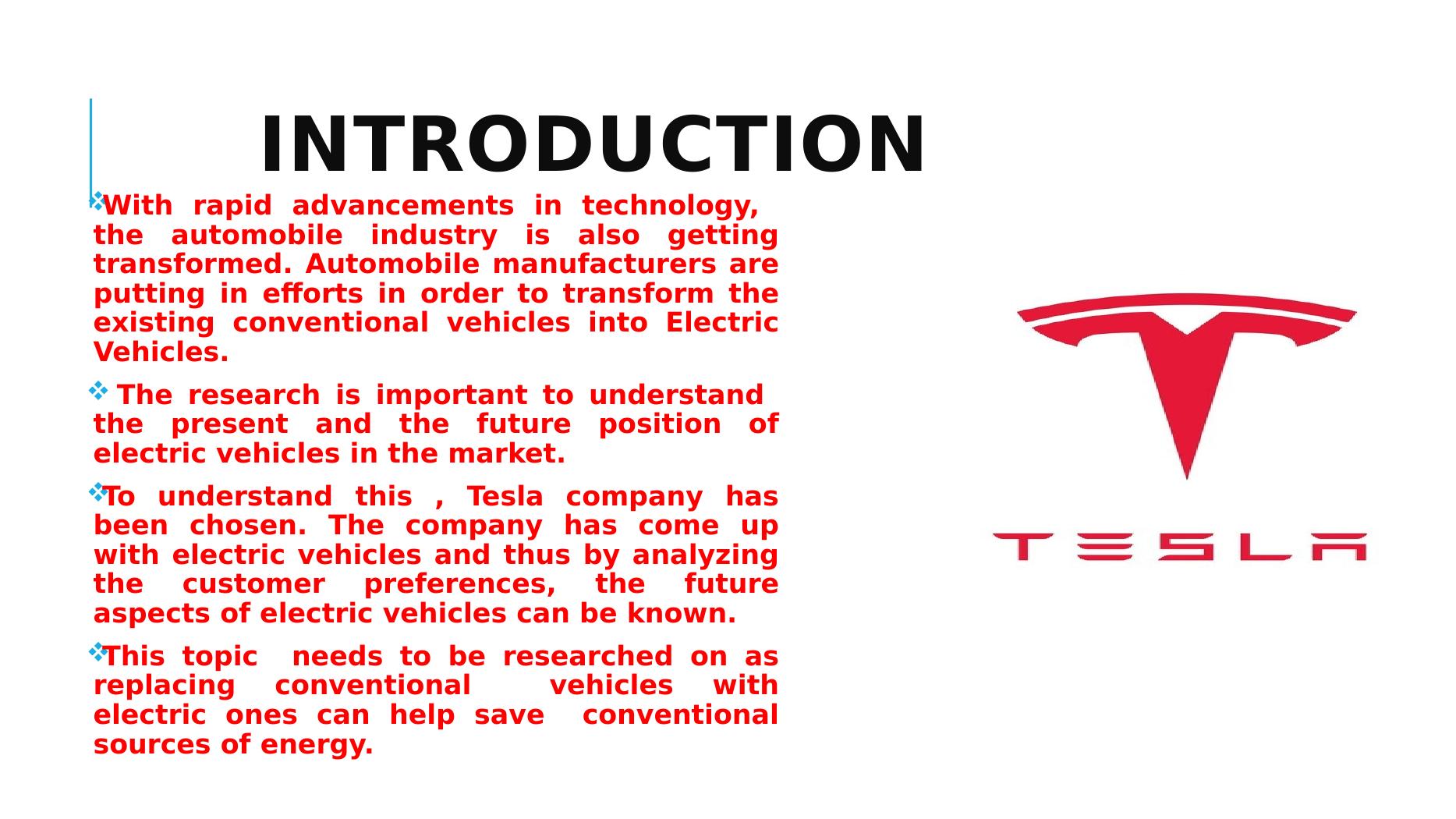 Customer Needs and Preferences for Tesla Electric Vehicles