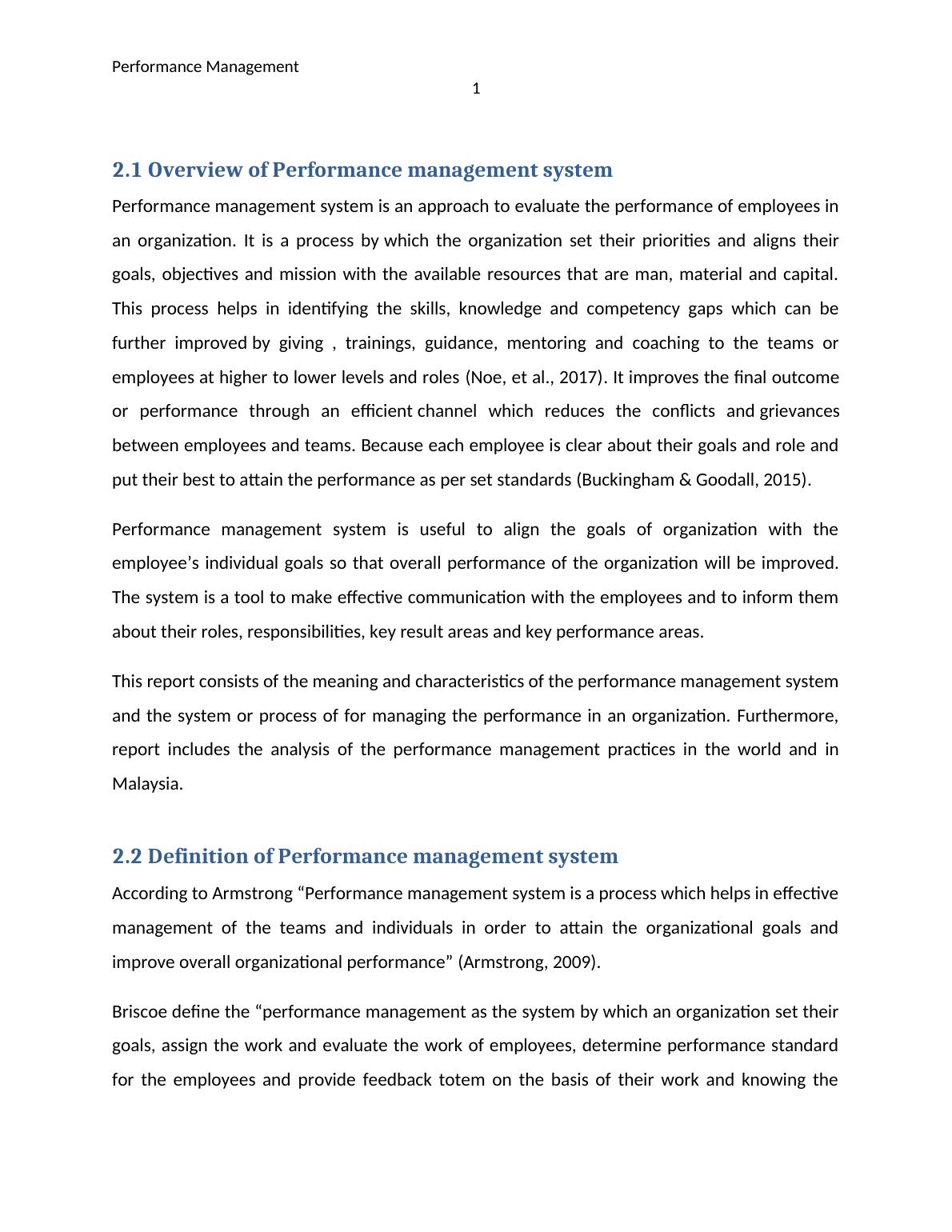 Performance Management: System, Analysis, and Practices