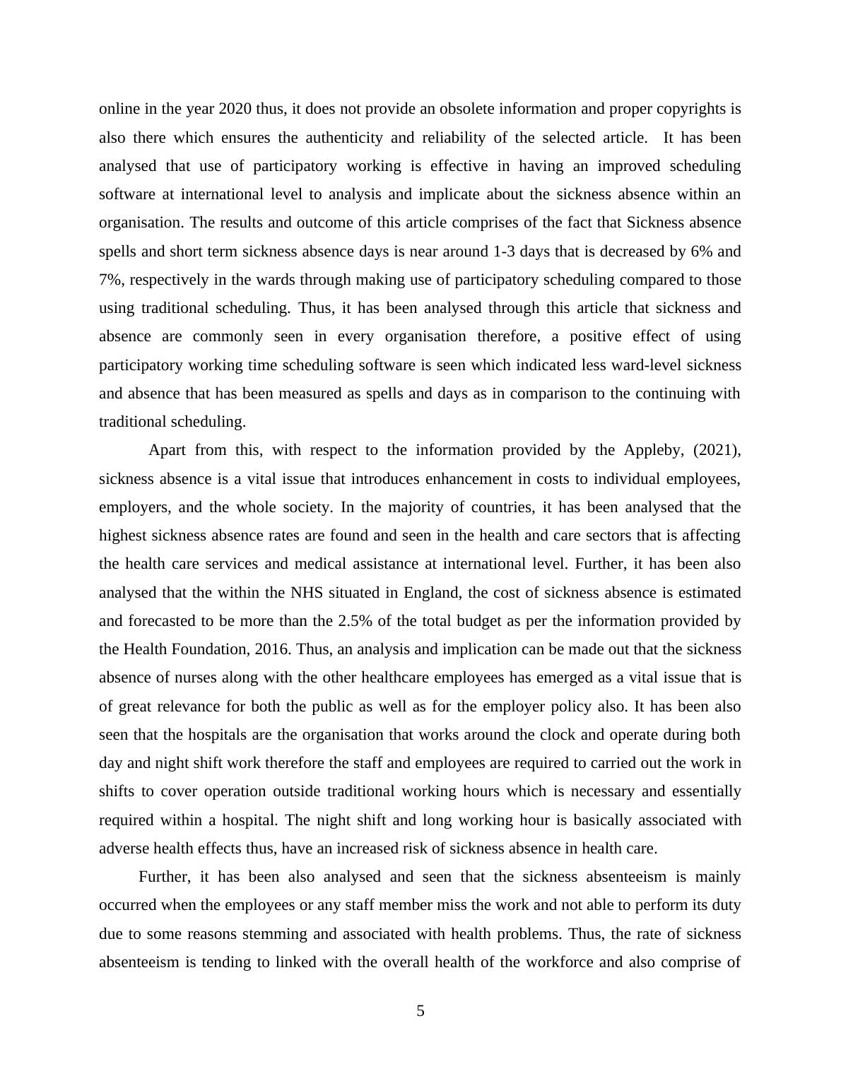 How Sickness & Absence Impact International Healthcare Organizations.