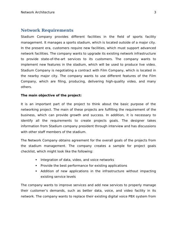 Network Architecture Report | Desklib