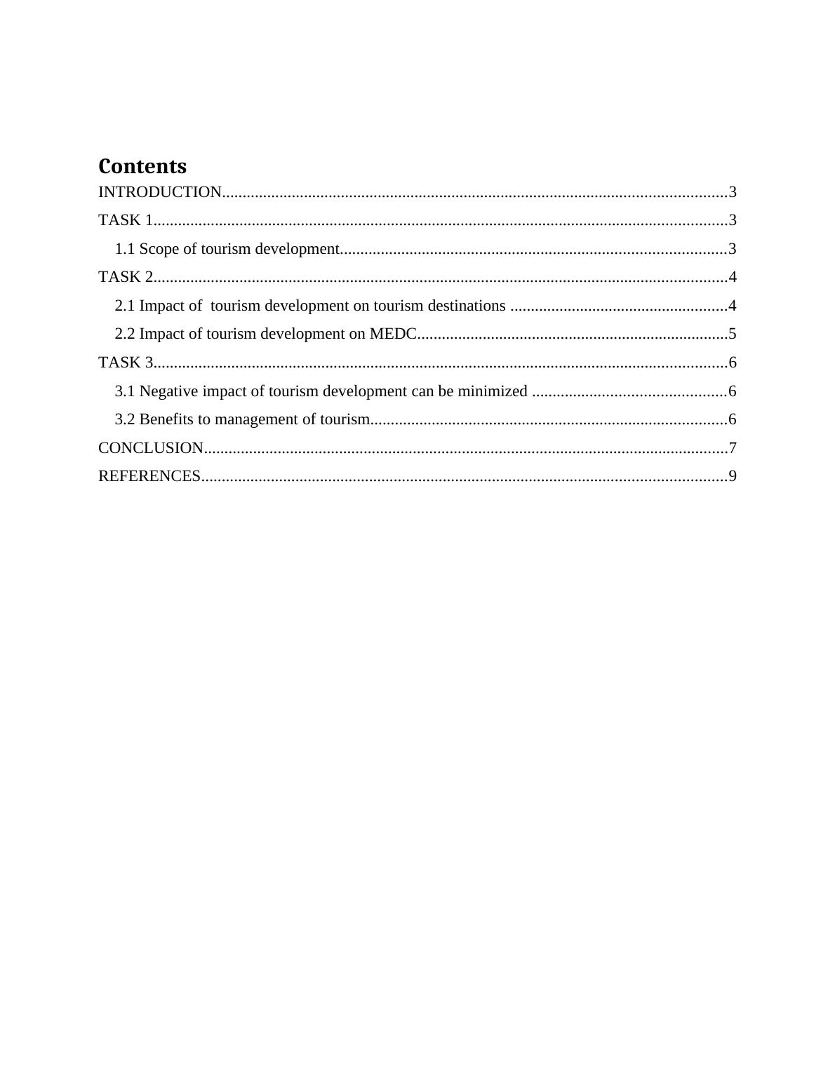 Tourism Development: Scope, Impact, and Strategies