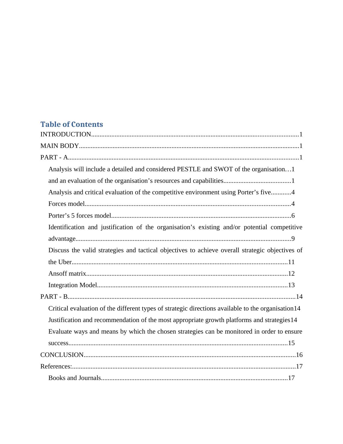 Uber's Business Strategy Report: Growth and Evaluation