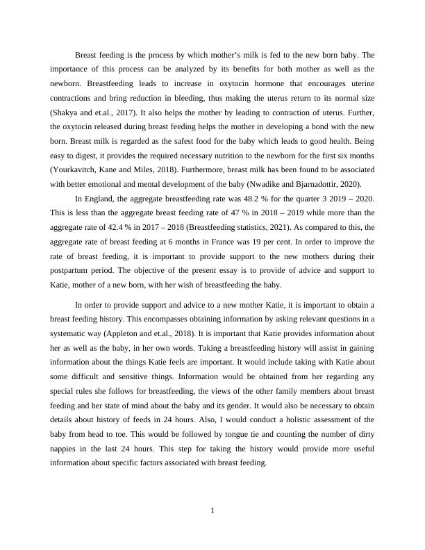 Midwifery Essay: Breastfeeding Support for Mothers