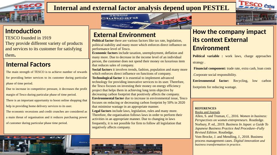 TESCO: Business Analysis: Internal and External Factors