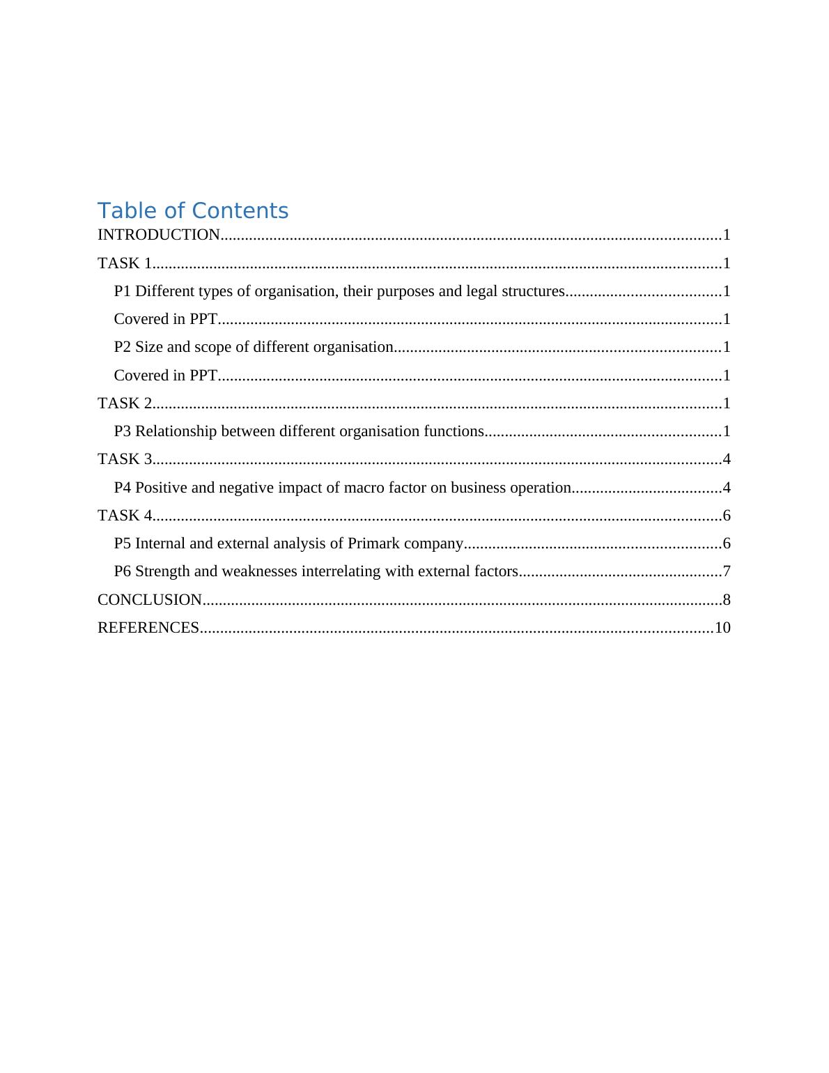 Business Environment Analysis: Primark Company Report - HND