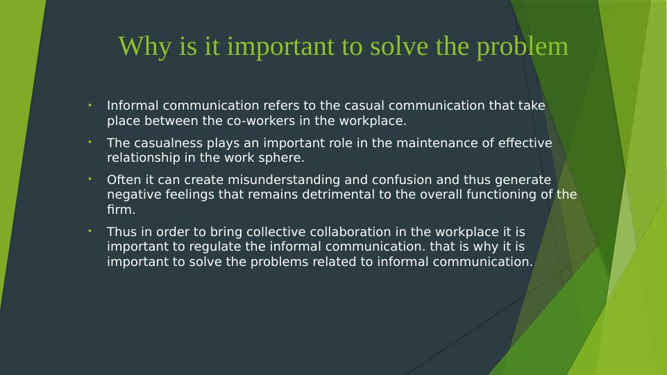 Importance of Informal Communication in Management