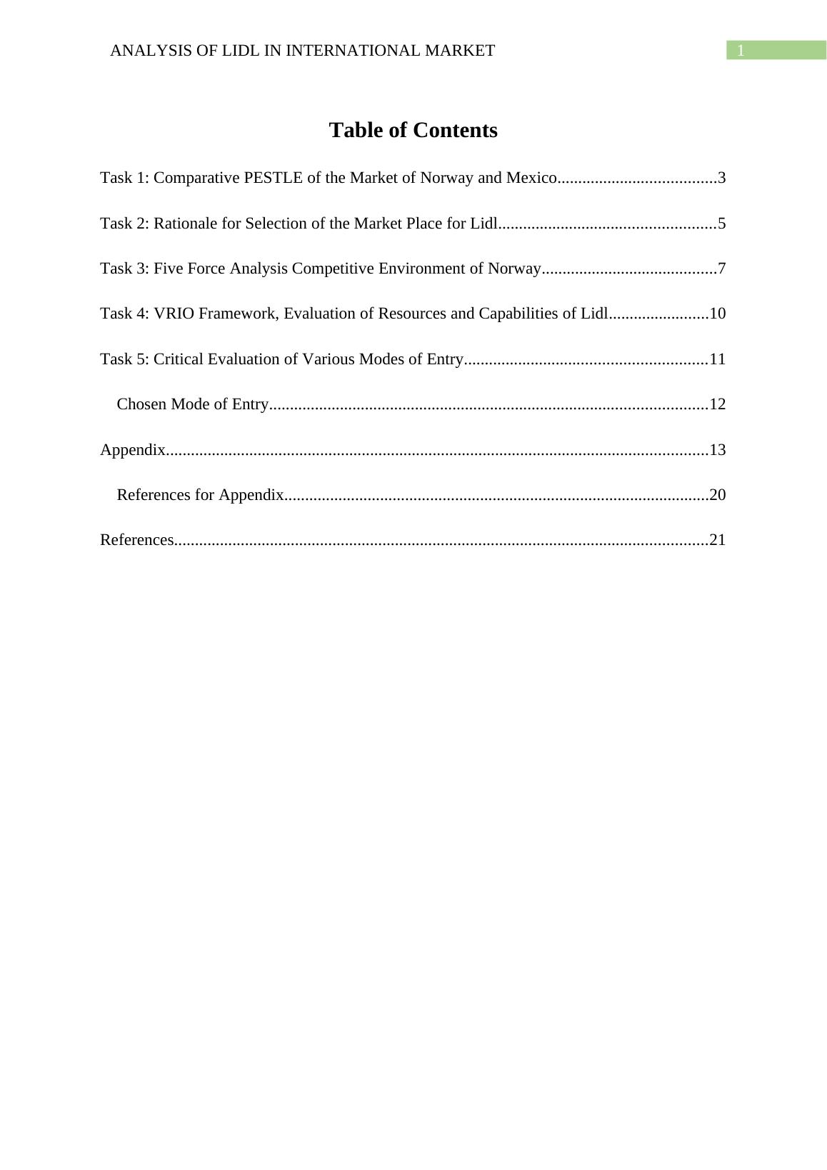 Lidl: International Market Analysis for Expansion Strategy