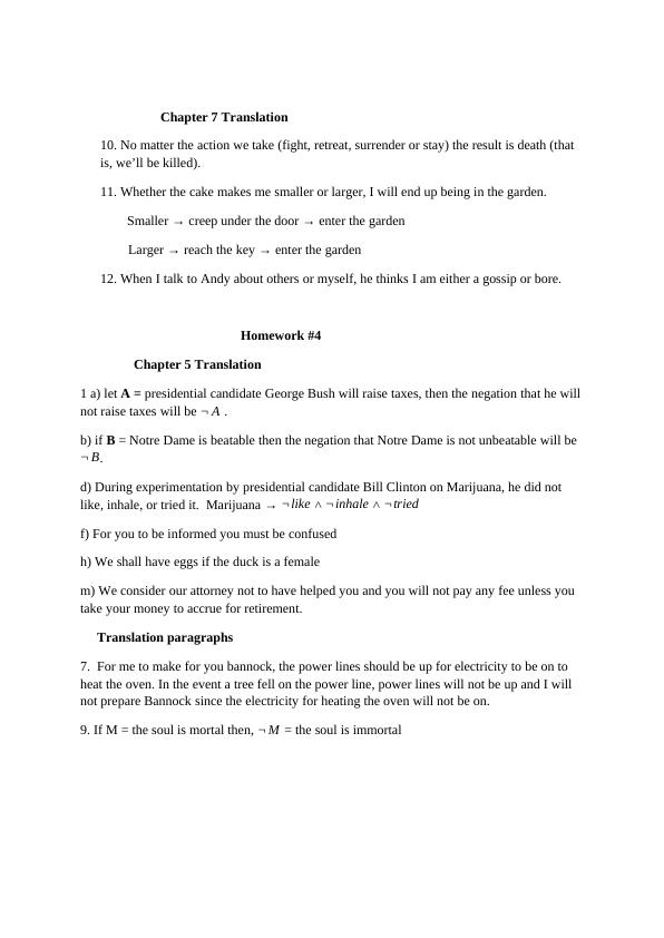 Logic Assignment Translations And Proofs Chapters 6 And 7