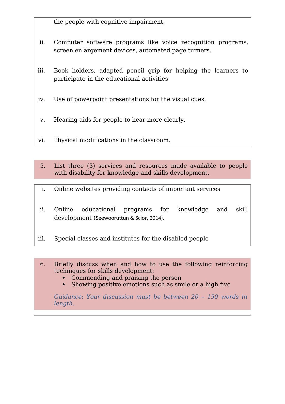KNOWLEDGE ASSESSMENT Part 1: Skills development using a