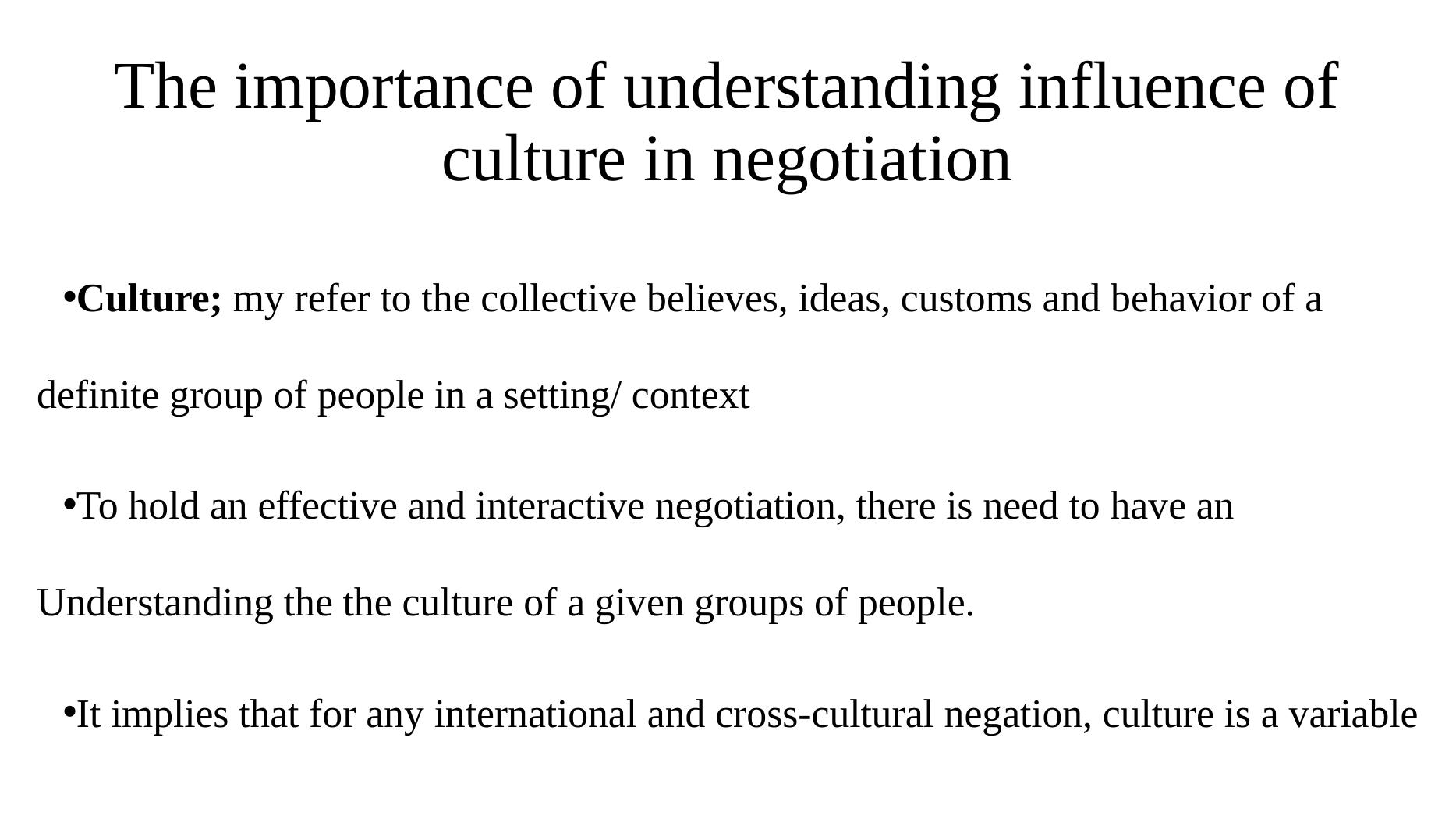 Negotiation and Culture: Cross-Cultural Negotiation