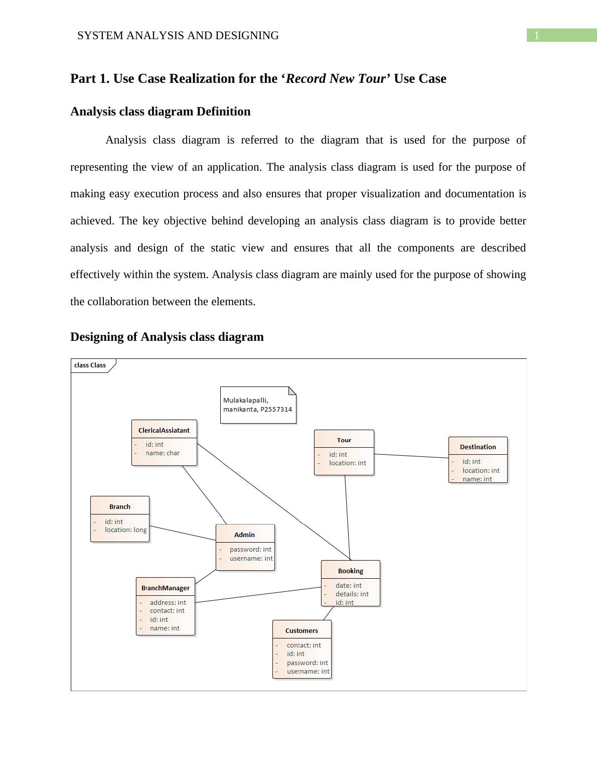 University: IMAT5205 System Analysis and Design Report
