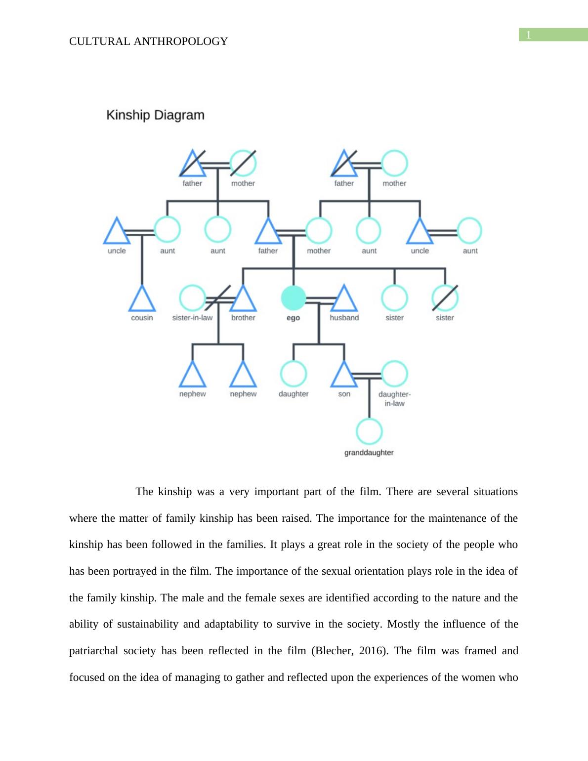 Cultural Anthropology: Kinship and Family Dynamics