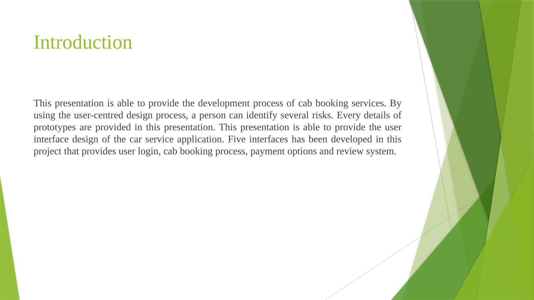 Interface Design Of The Car Service Application