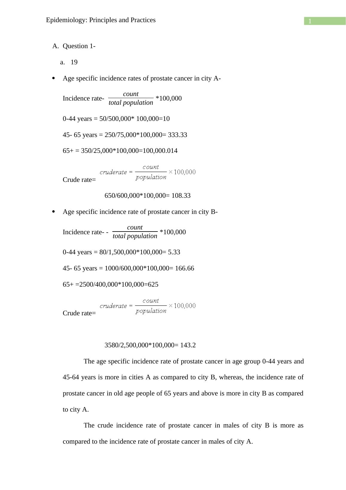 Epidemiology: Principles and Practices
