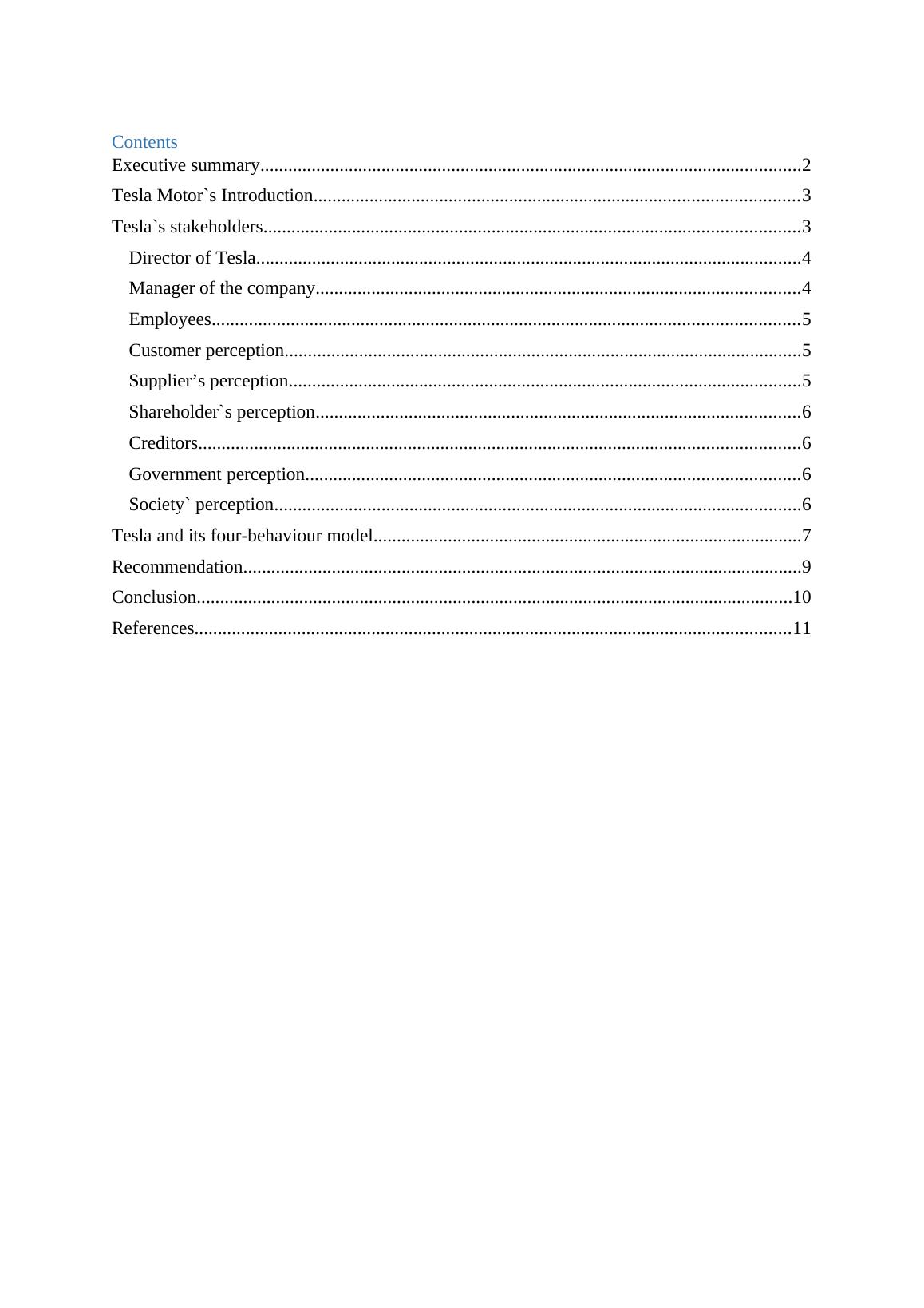 MBA501: Tesla Motors Stakeholder Analysis & Strategy Report