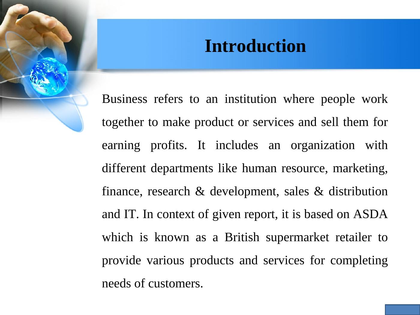 ASDA Business Introduction Report for Business Development