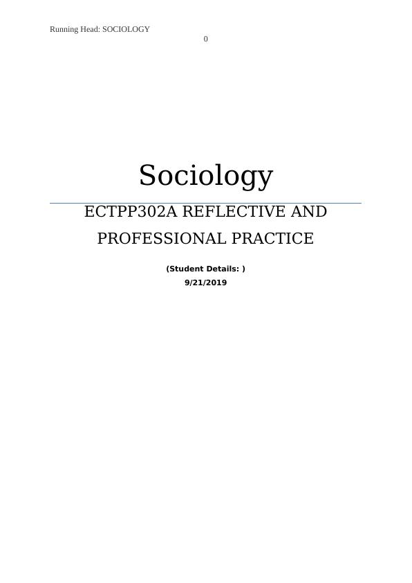 ECTPP302A Reflective and Professional Practice Report 2022