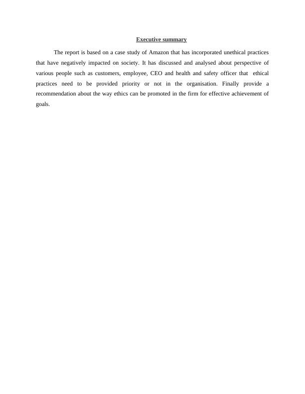Amazon's Unethical Practices: Business Ethics Report