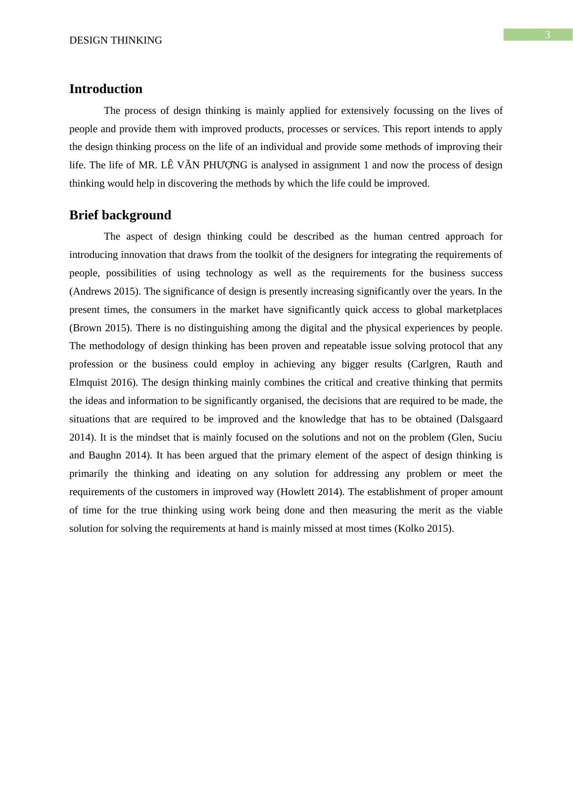 Report about Design Thinking 2022