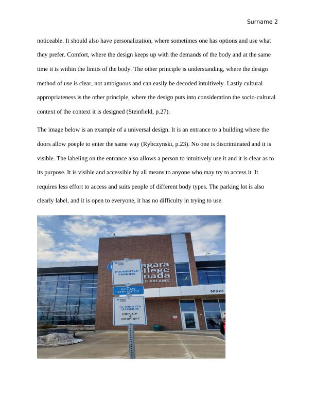 Universal Design Report: Accessible & Inaccessible Designs