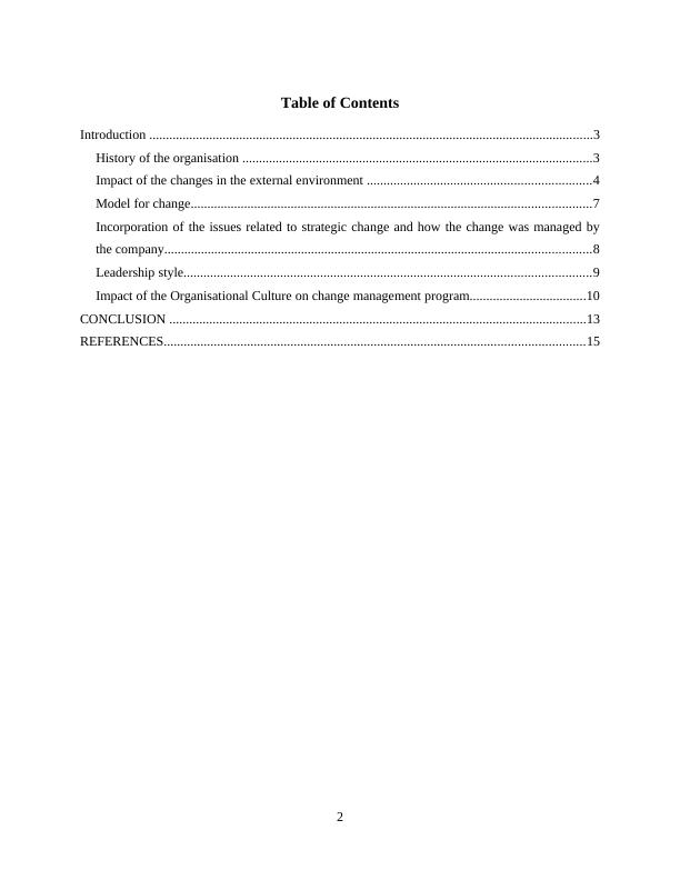 Unilever: Leading and Implementing Workplace Change Report