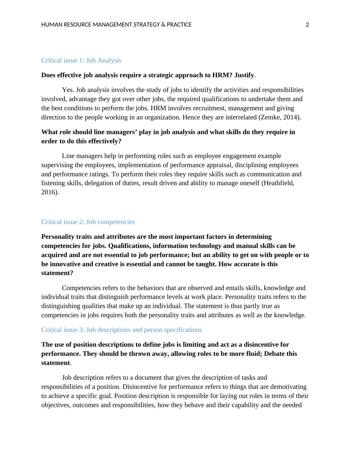 University HRM Strategy & Practice: Report Analysis