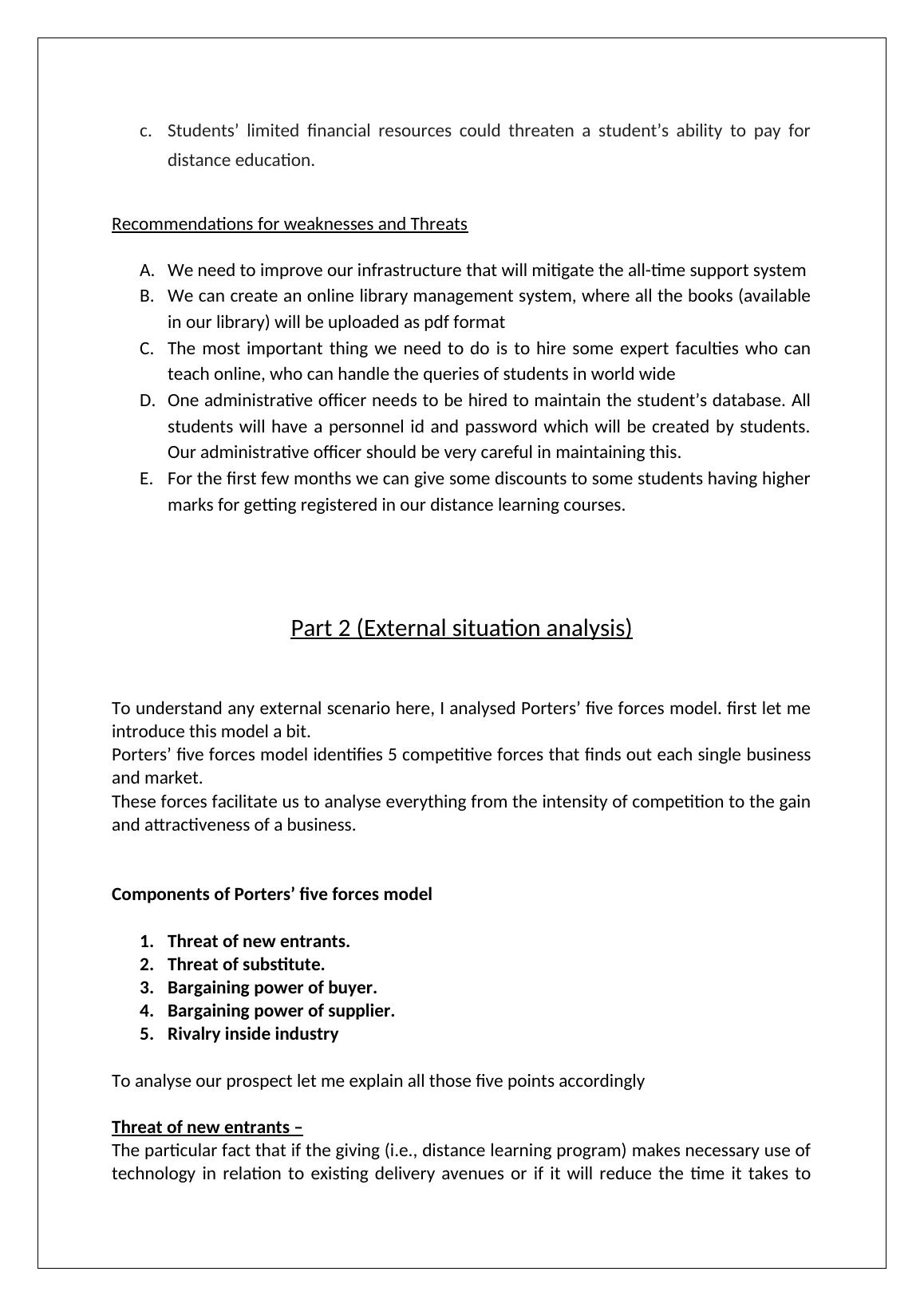 DMU E-Commerce Assignment: SWOT, External Analysis, Website