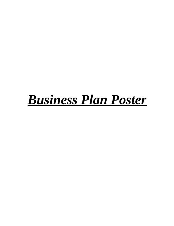 Business Plan Poster [Starting a Business and Fundamentals of Marketing ...