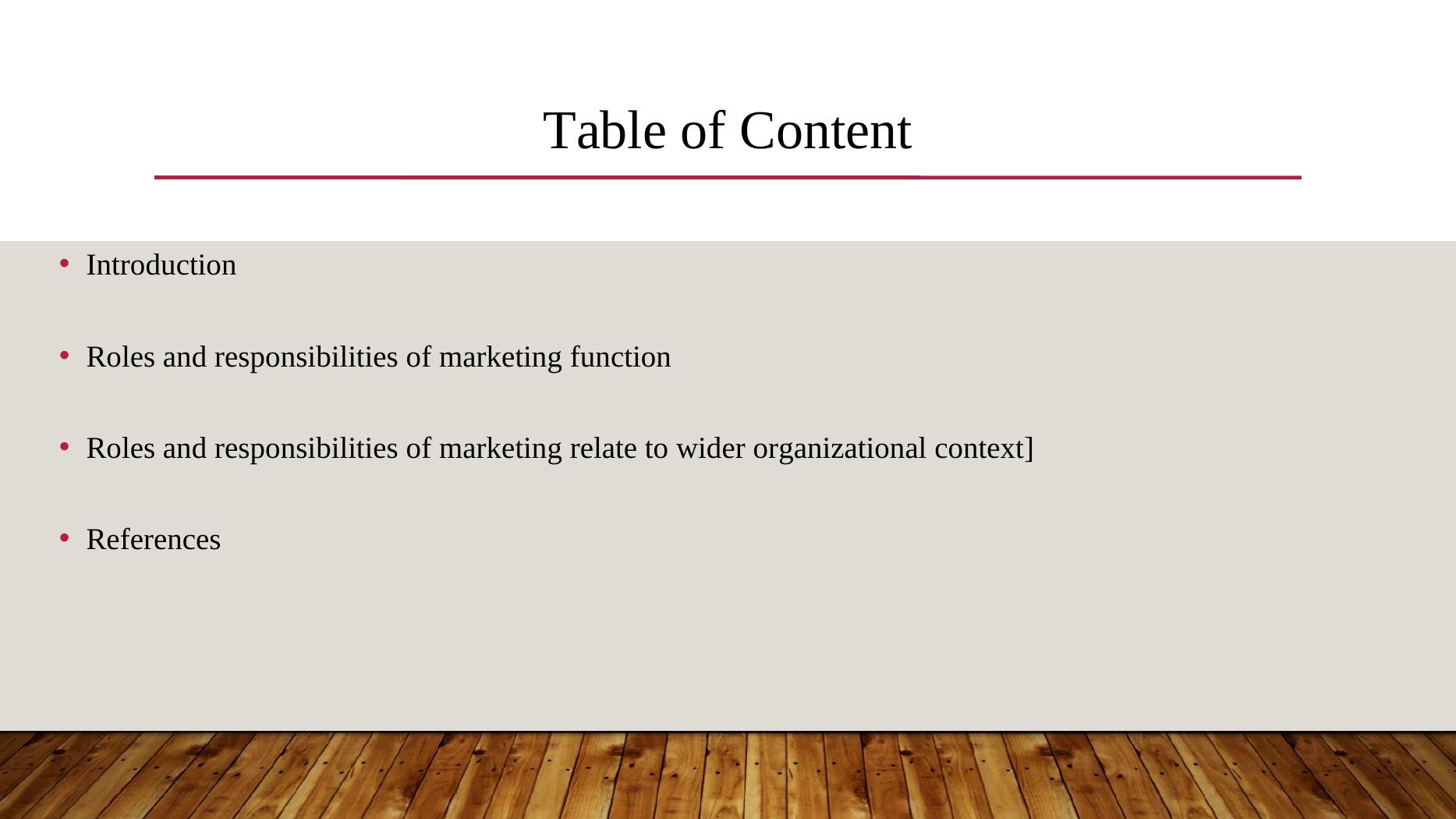 Marketing Roles and Responsibilities Report for ASOS