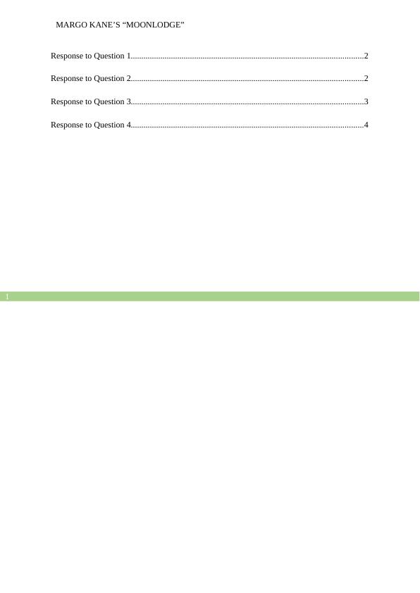 Margo Kane's Moonlodge | Question and Answer