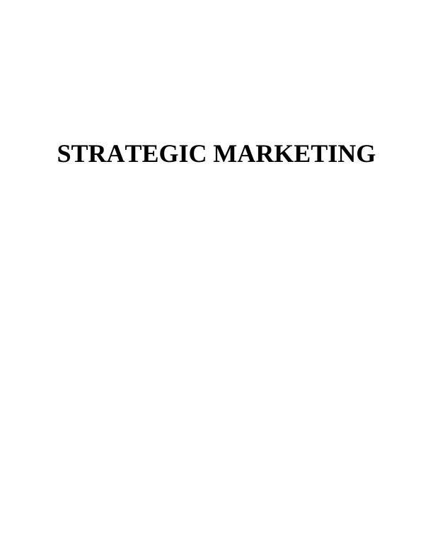 Strategic Marketing: Market Audit, Customer Analysis, and Objectives