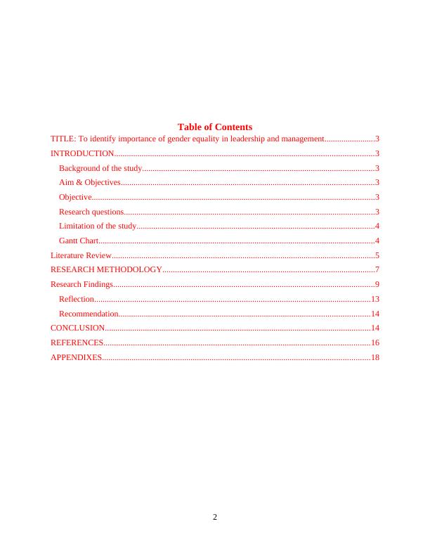 HND Business Research Project: Gender Equality Analysis