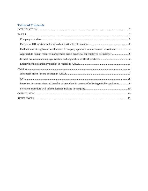 Comprehensive HRM Report: ASDA Practices and Analysis