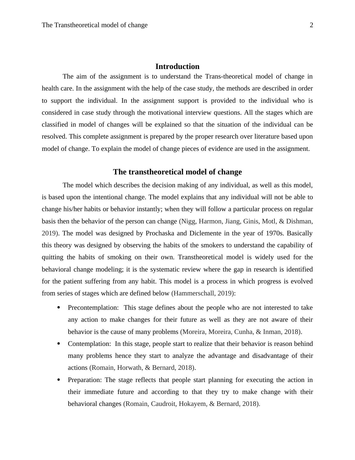 Understanding the Transtheoretical Model of Change in Health Care