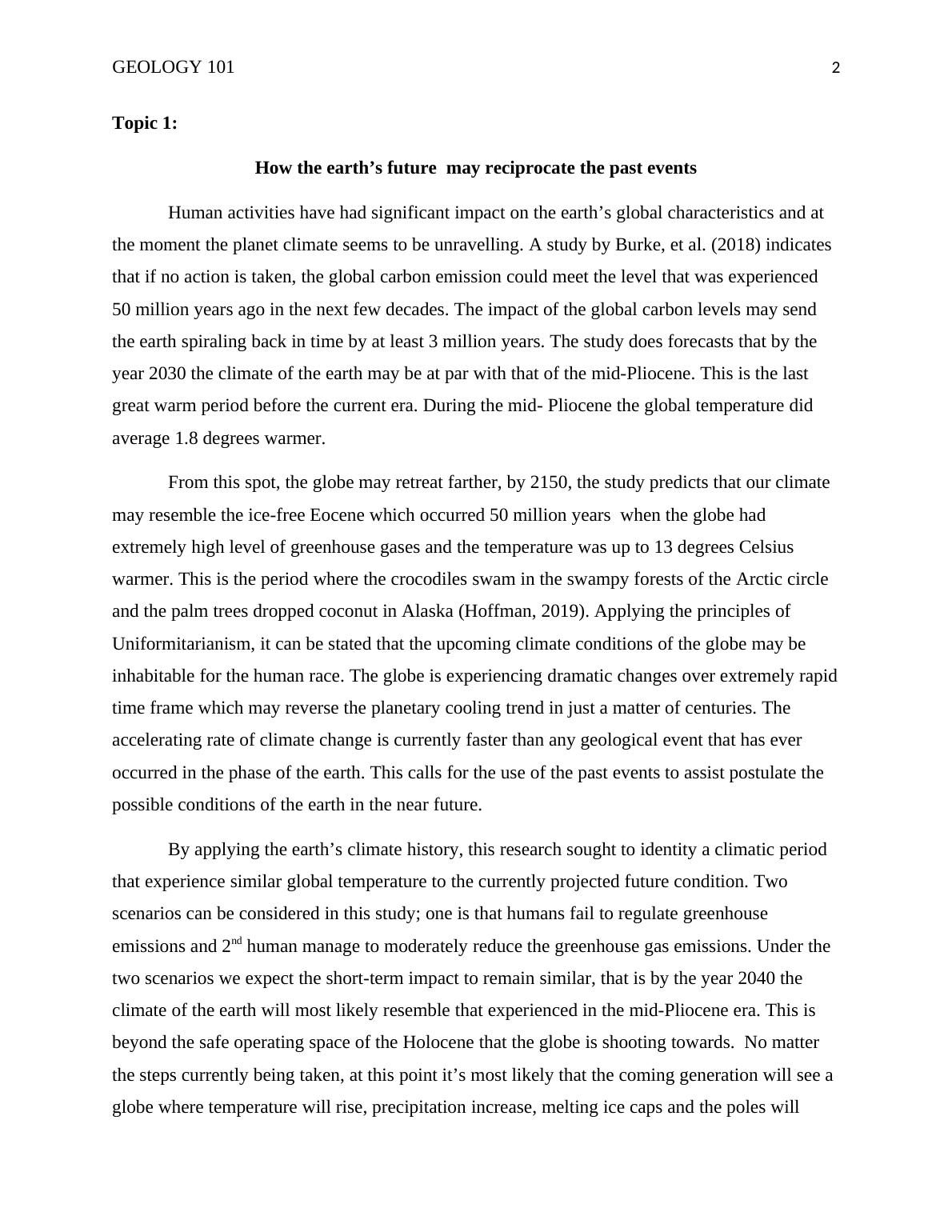GEOLOGY 101: Climate Change Impacts & Geological Analysis