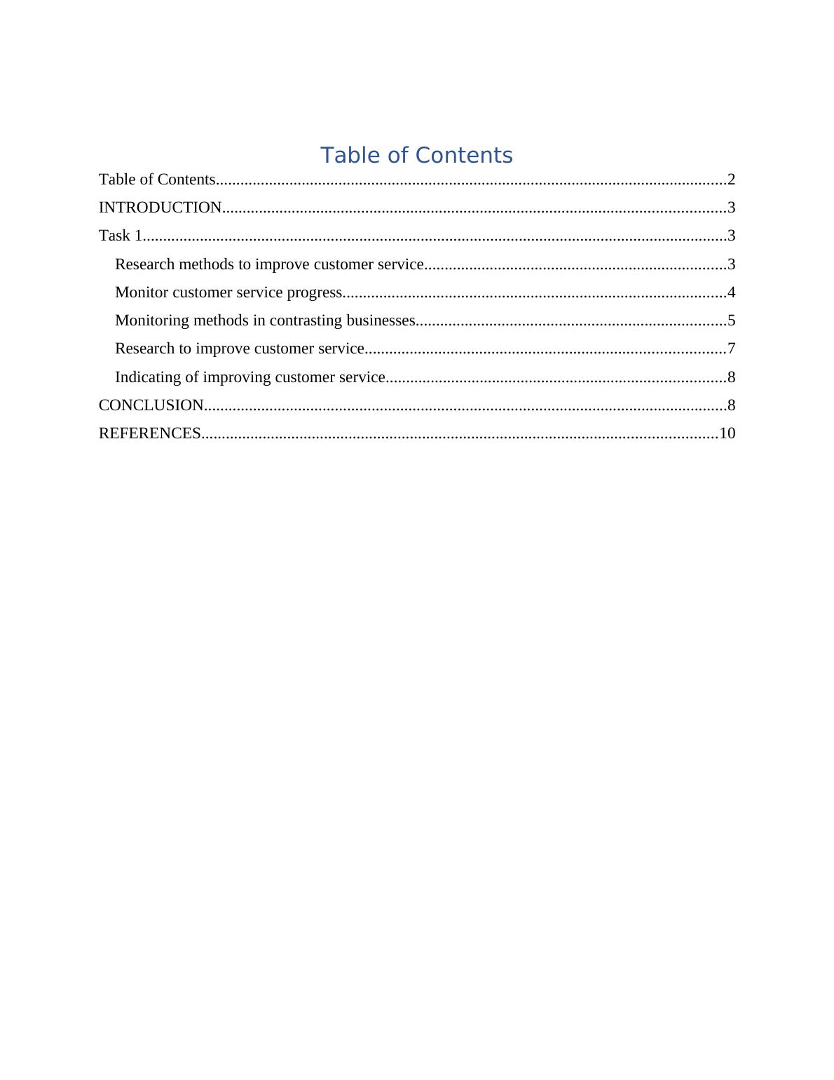 Customer Service Methods and Monitoring in Business