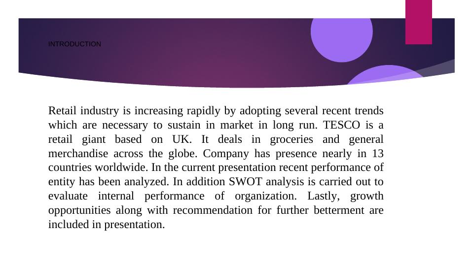 Tesco Performance Analysis: Retail Trends and SWOT