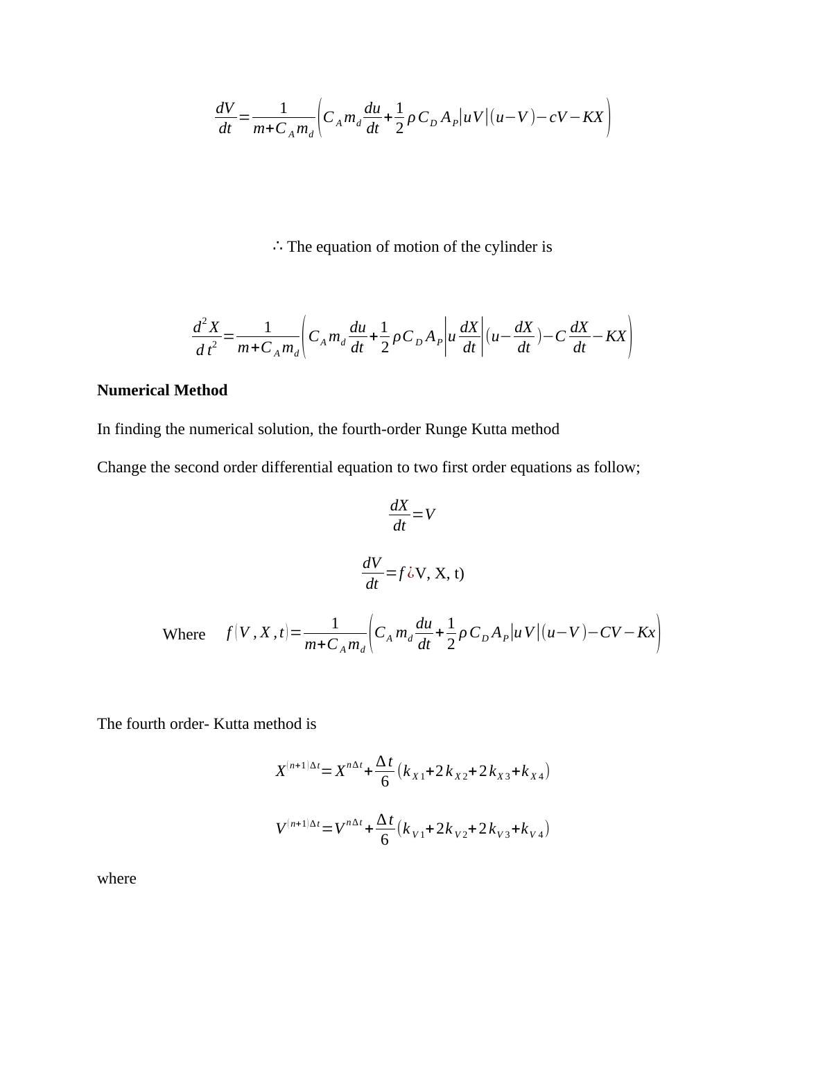 Hydrodynamic force on a square cylinder - Desklib
